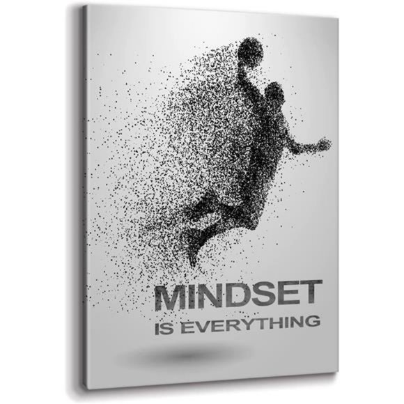 Wall Decor | Mindset Is Everything Wall Art Basketball Motivational ...